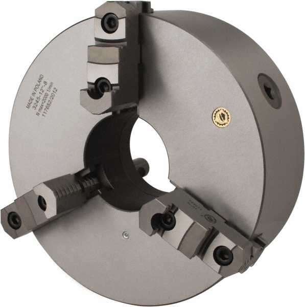 Bison - 3 Jaws, 12" Diam, Self Centering Manual Lathe Chuck - 08599433 - MSC Industrial Supply