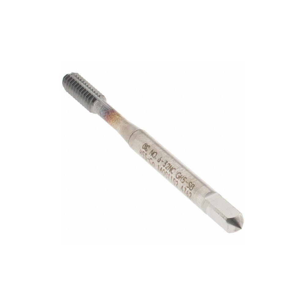 OSG - Thread Forming Tap: #6-32 UNC, 2B Class of Fit, Bottoming Chamfer, Cobalt, TiCN Finish ...