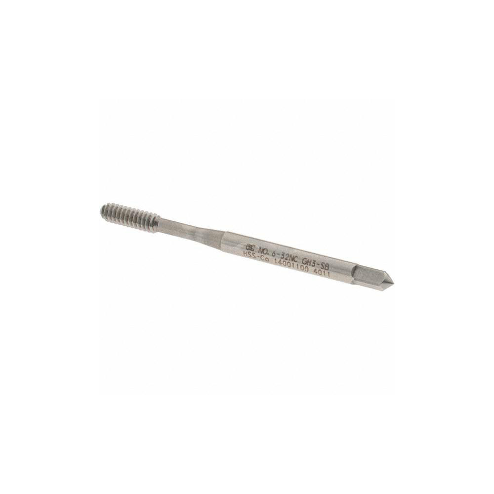OSG - Thread Forming Tap: #6-32 UNC, 3B Class of Fit, Bottoming Chamfer, Cobalt, Bright Finish ...