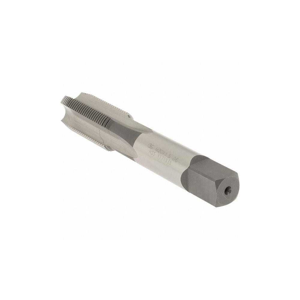 OSG - Straight Flute Tap: M20x1.5 Metric Fine, 4 Flute, Plug Chamfer, High-Speed Steel, Bright ...