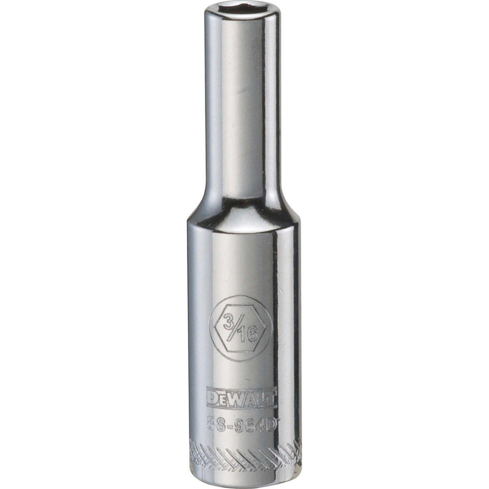 DeWALT - Deep Hand Socket: 1/4" Drive, 3/16" Socket, 6-Point | MSC Direct