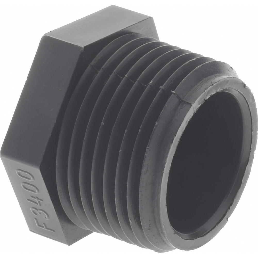 Green Leaf - 3/4" Polypropylene Plastic Pipe Plug | MSC Direct