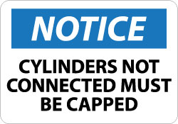 AccuformNMC - CYLINDERS NOT CONNECTD 10X14"PLASTIC NOTICE SIGN | MSC Direct