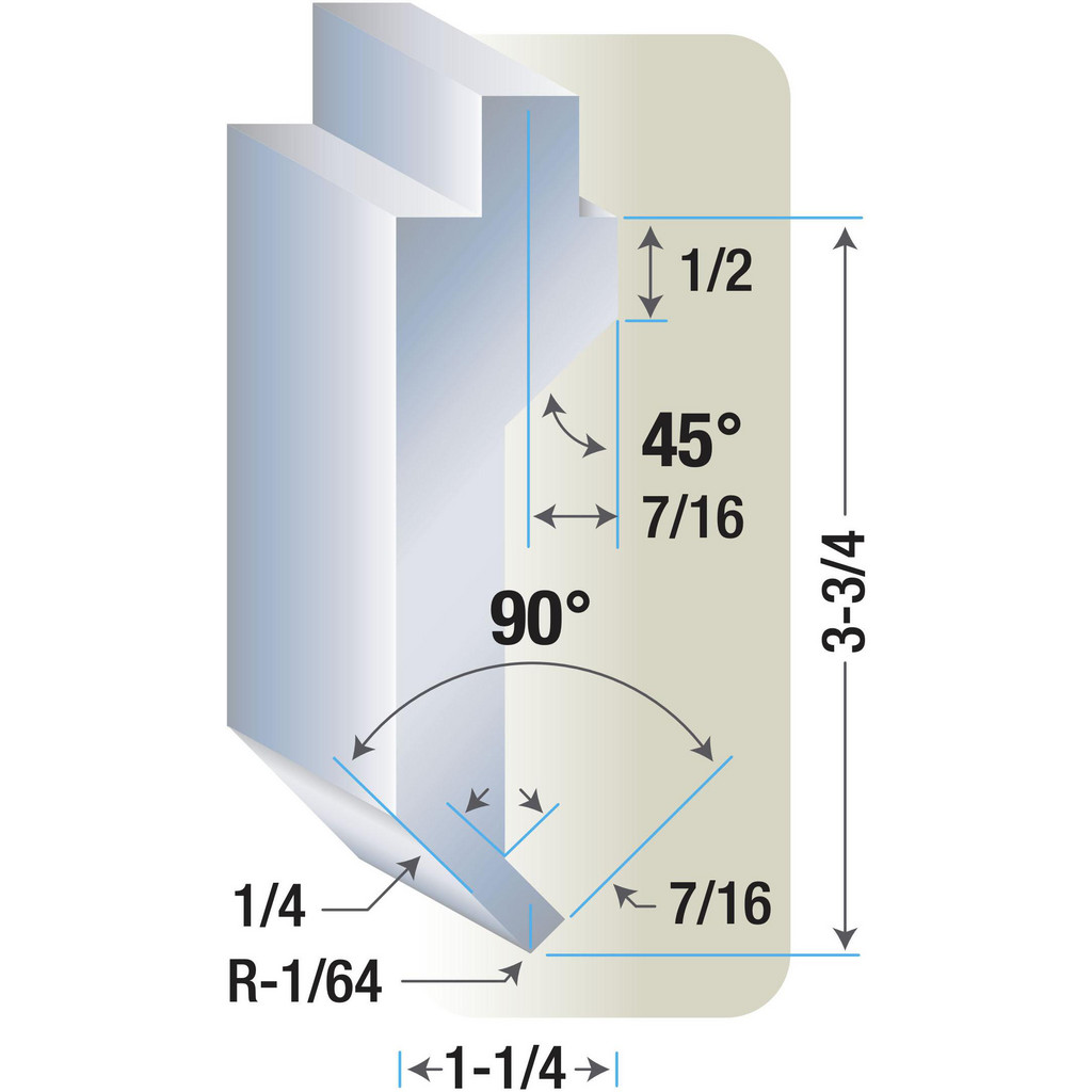 Value Collection - Press Brake Punch: 1' Long, 22 ga Capacity | MSC Direct