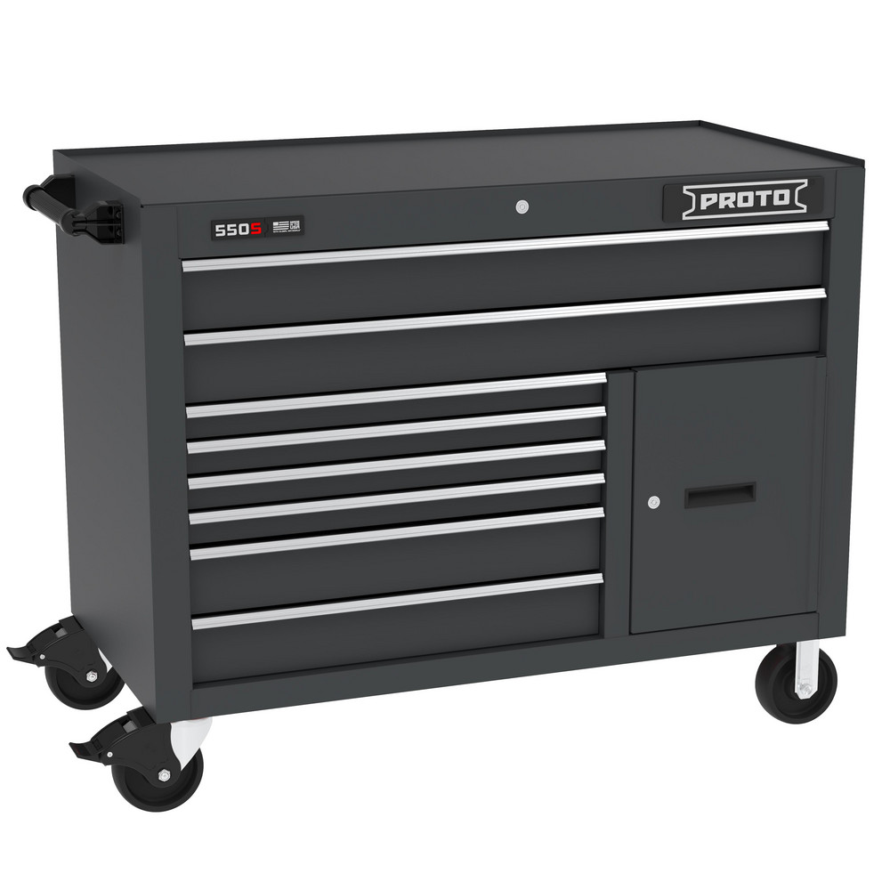 Proto - Steel Tool Roller Cabinet: 50" Wide, 41" High, 25-1/4" Deep, 8 ...