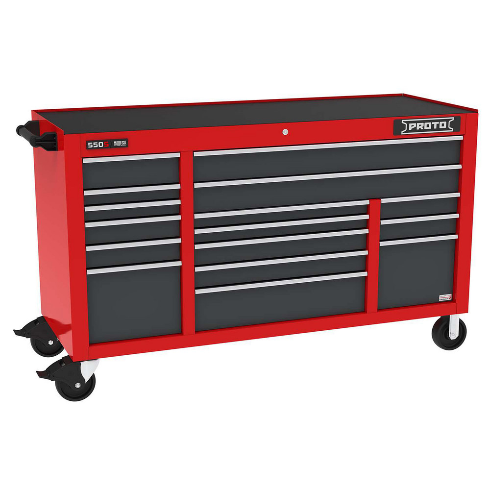 Proto - Steel Tool Roller Cabinet: 67" Wide, 41" High, 25-1/4" Deep, 16 ...
