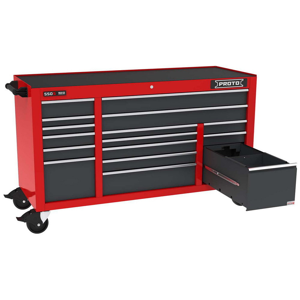 Proto - Steel Tool Roller Cabinet: 67" Wide, 41" High, 25-1/4" Deep, 16 ...