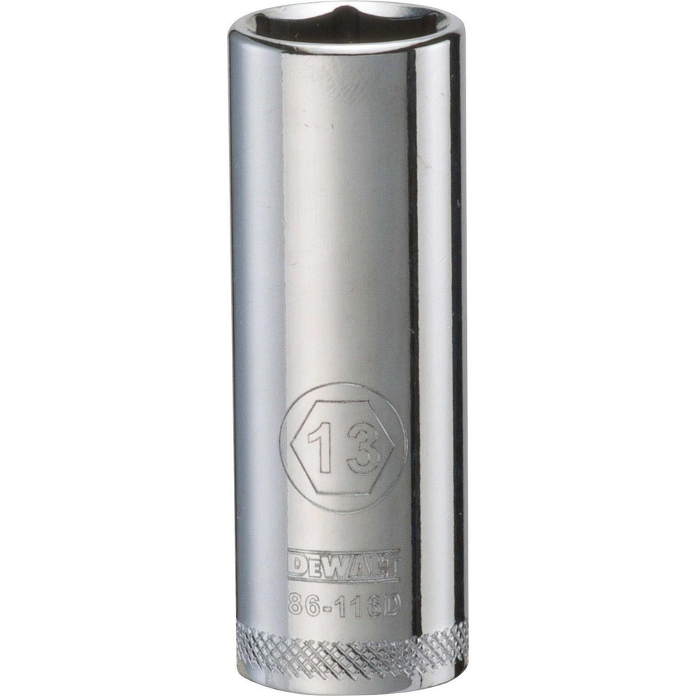 DeWALT - Deep Hand Socket: 1/4" Drive, 13 mm Socket, 6-Point | MSC Direct