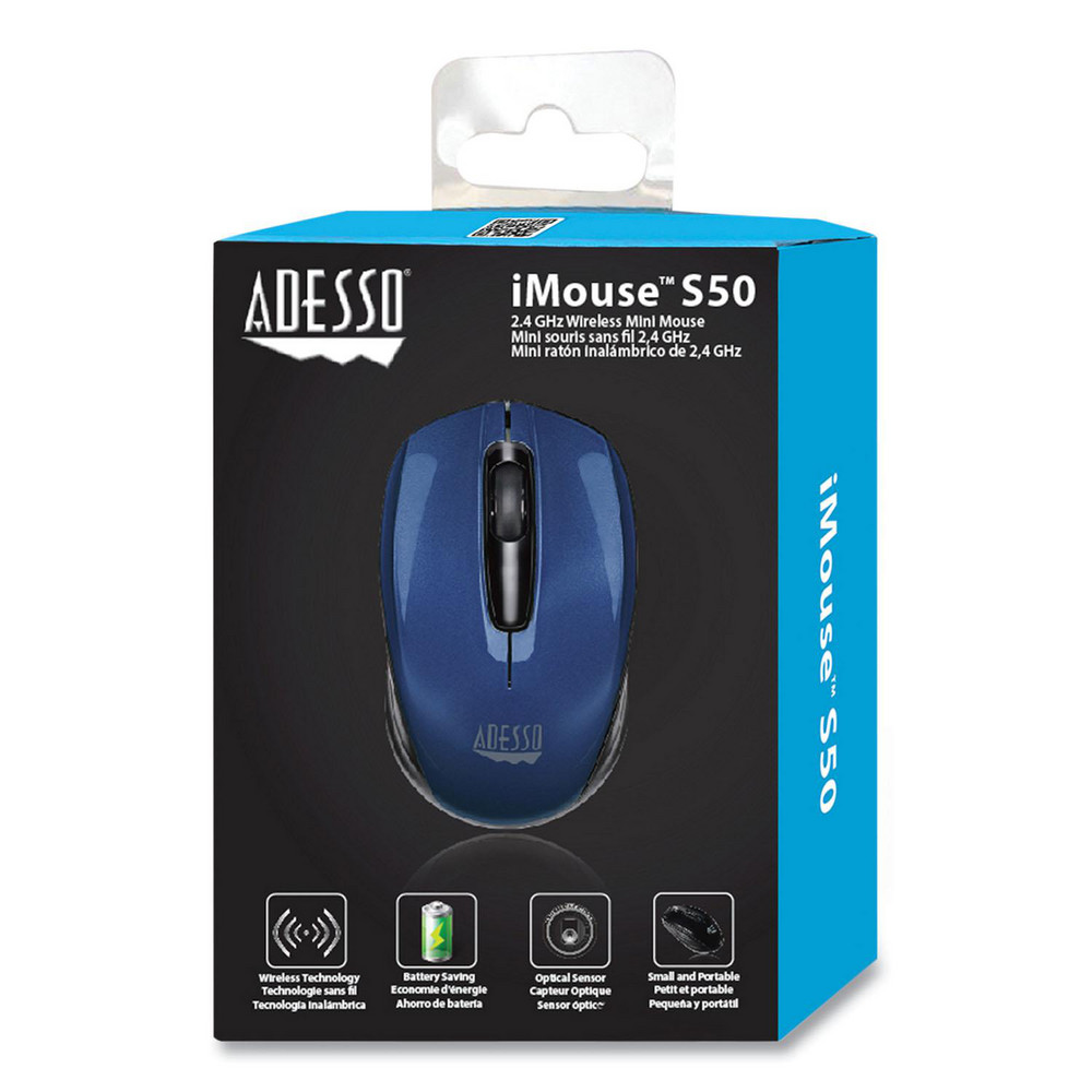 Adesso - iMouse S50 Wireless Mini Mouse, 2.4 GHz Frequency/33 ft ...