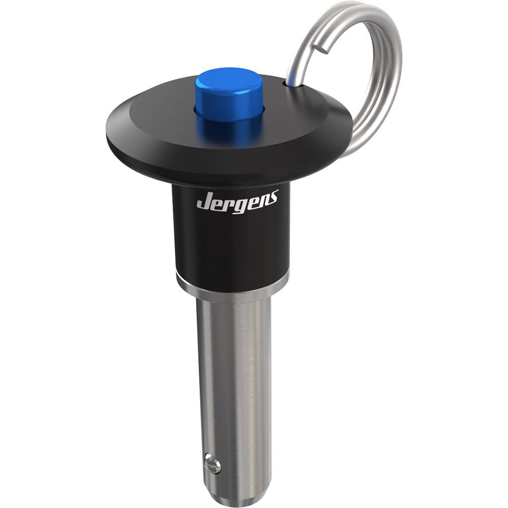 Jergens - Ball Grip Quick-Release Pin: Button Handle, 7/16" Pin Dia, 2 ...
