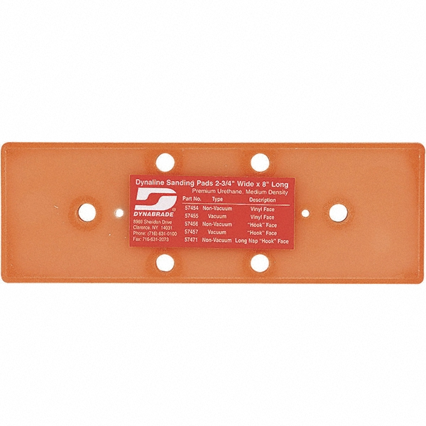 Dynabrade - 8 x 2-3/4" Rectangular Adhesive/PSA Backing Pad | MSC Direct