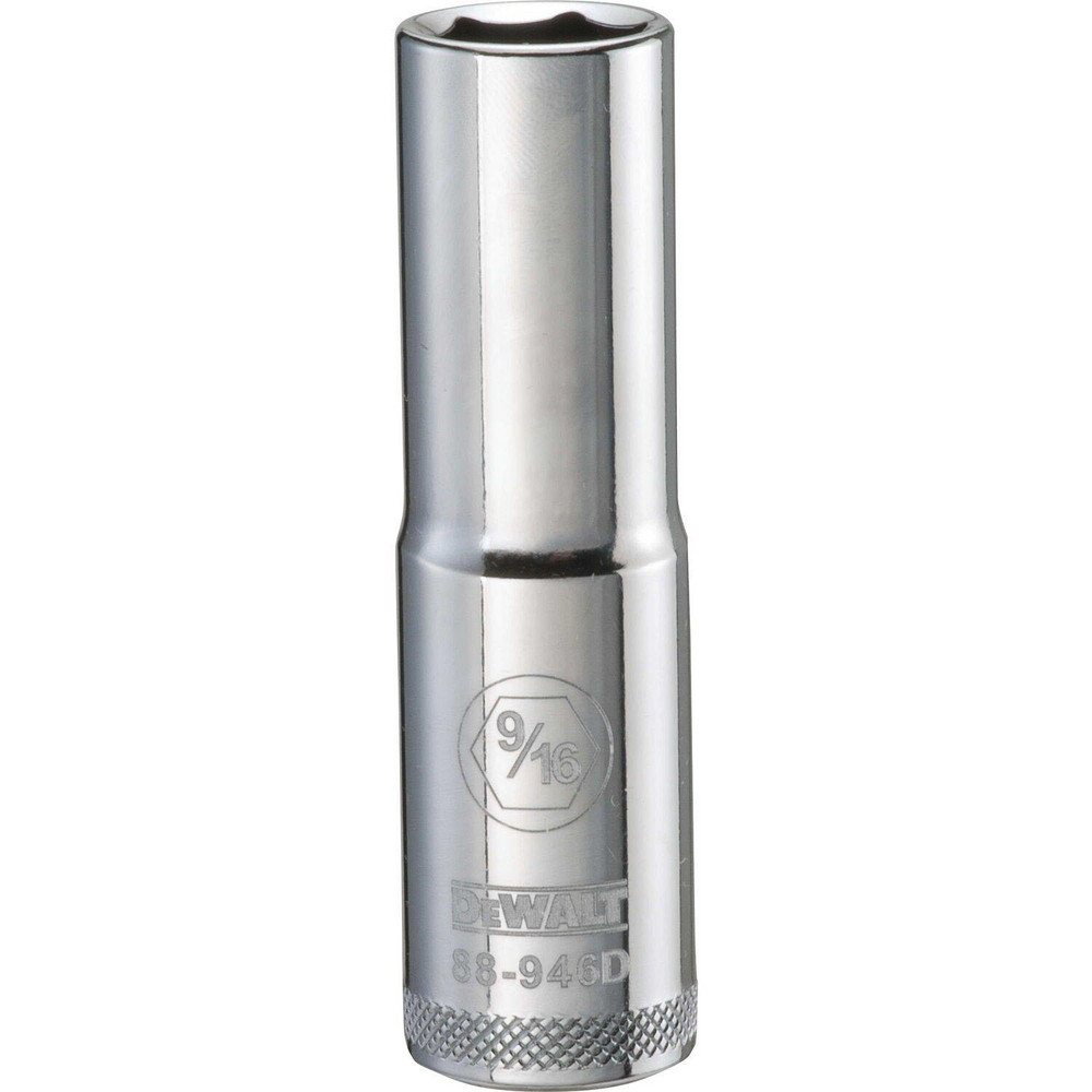DeWALT - Deep Hand Socket: 1/2" Drive, 9/16" Socket, 6-Point | MSC Direct