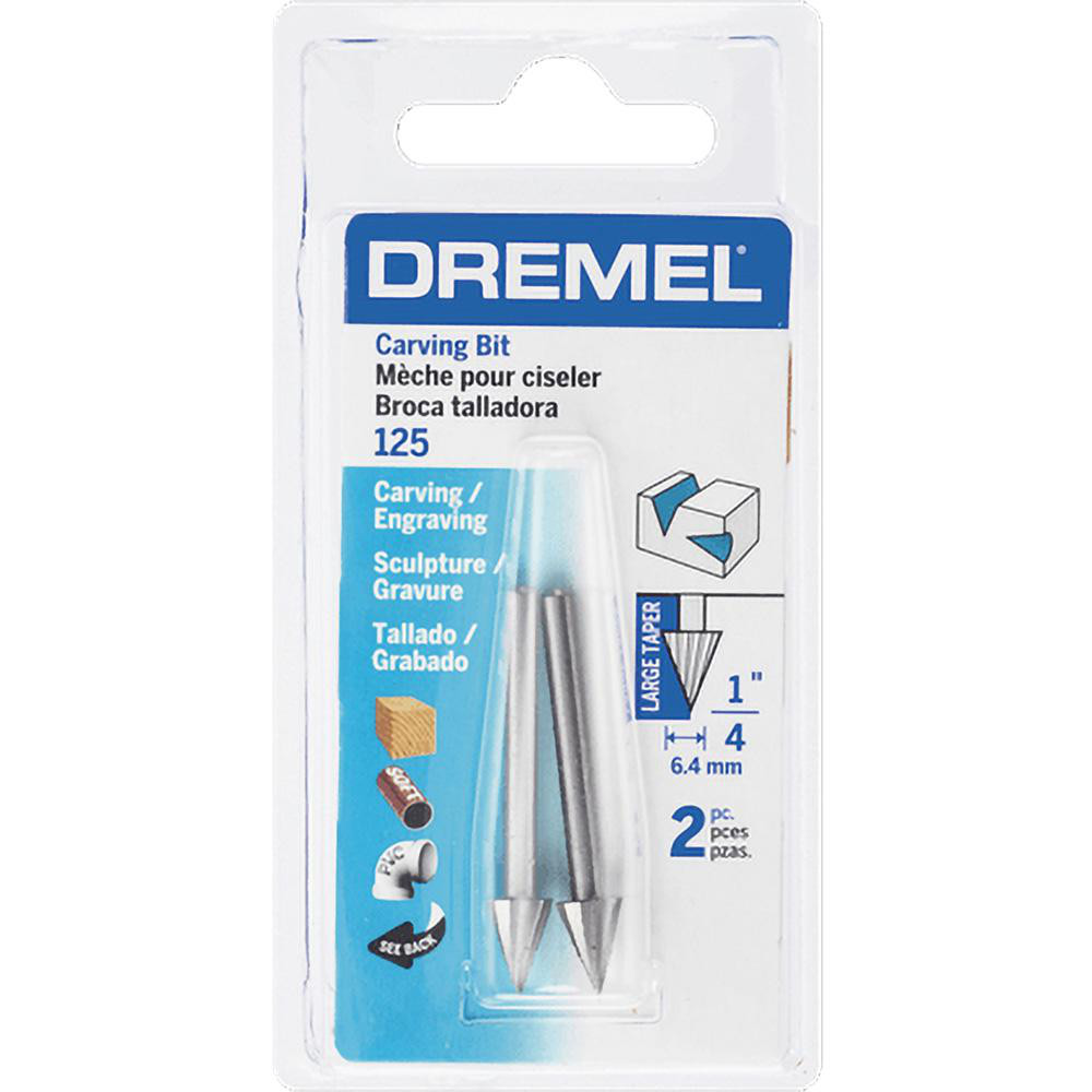 Dremel - Abrasive Burr: 3/8" Cut Dia, Pointed Cone, Single Cut | MSC Direct