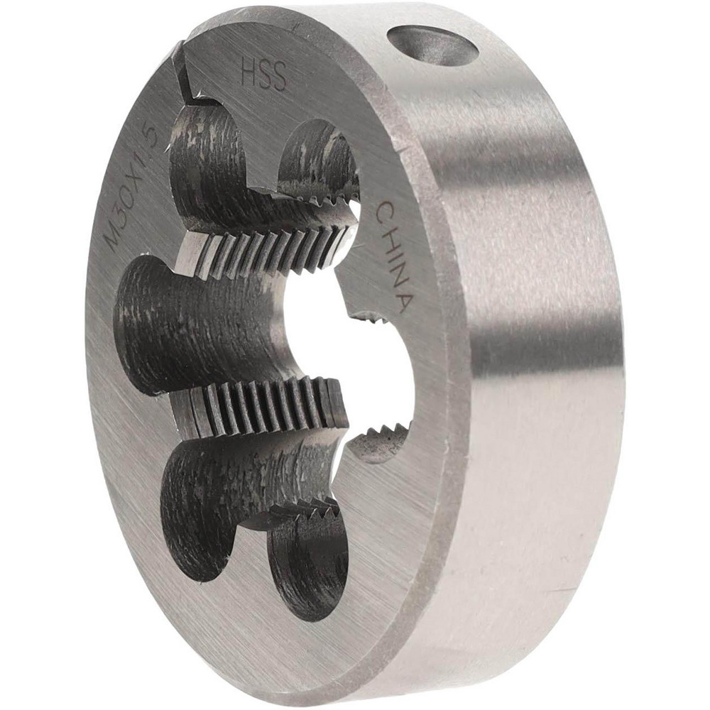 Value Collection - Round Die: M30x1.5, 2-1/2" OD, High-Speed Steel ...