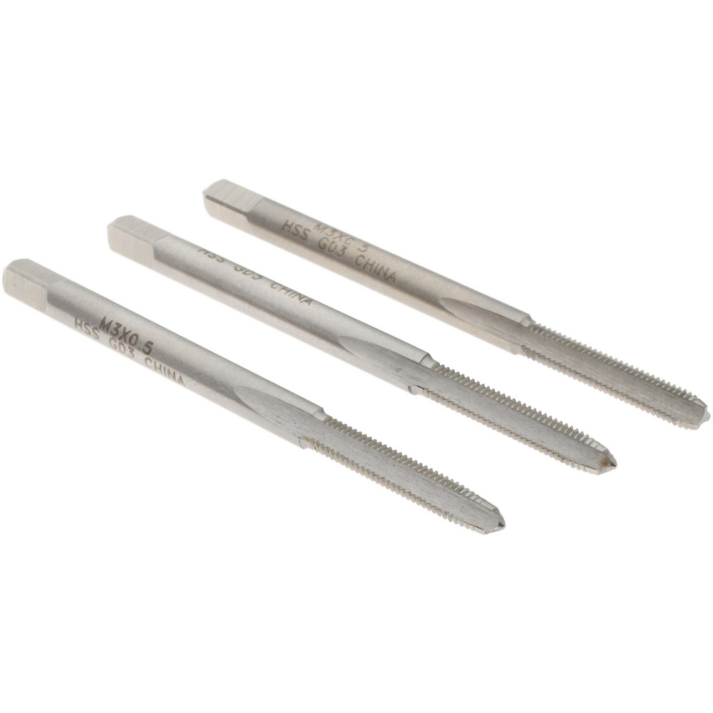 Value Collection - Tap Set: M3 x 0.5 Metric Coarse, 3 Flute, High Speed ...