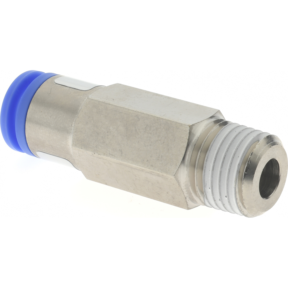 SMC PNEUMATICS - 8mm OD, R(PT) 1/4 Thread, Brass/Polybutylene Push-to ...