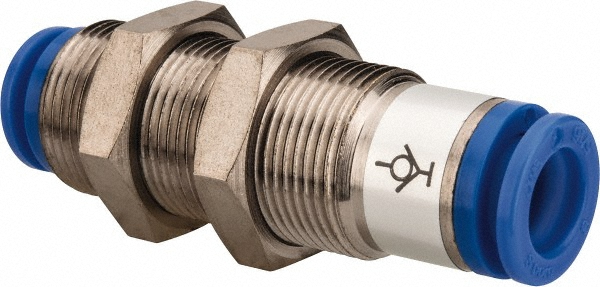SMC PNEUMATICS - Push-to-Connect Push-to-Connect Fitting: Bulkhead Union, 8.00 mm OD | MSC Direct