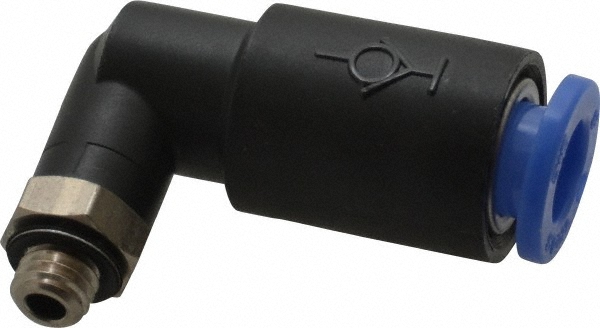 SMC PNEUMATICS - 6mm OD, M5x0.8 Thread, Brass/Polybutylene Push-to-Connect Male Elbow - 09042102 ...