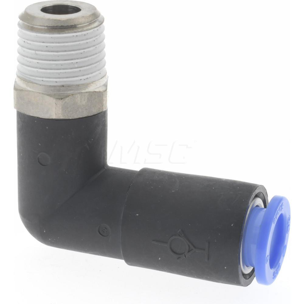SMC PNEUMATICS - Push-to-Connect Push-to-Connect Fitting: Elbow, 8.00 mm OD | MSC Direct