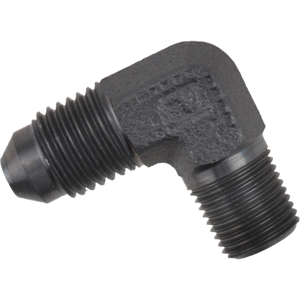 Parker - Steel Flared Tube 90 Deg Male Elbow: 1/4" OD, 37 deg Flared Angle | MSC Direct