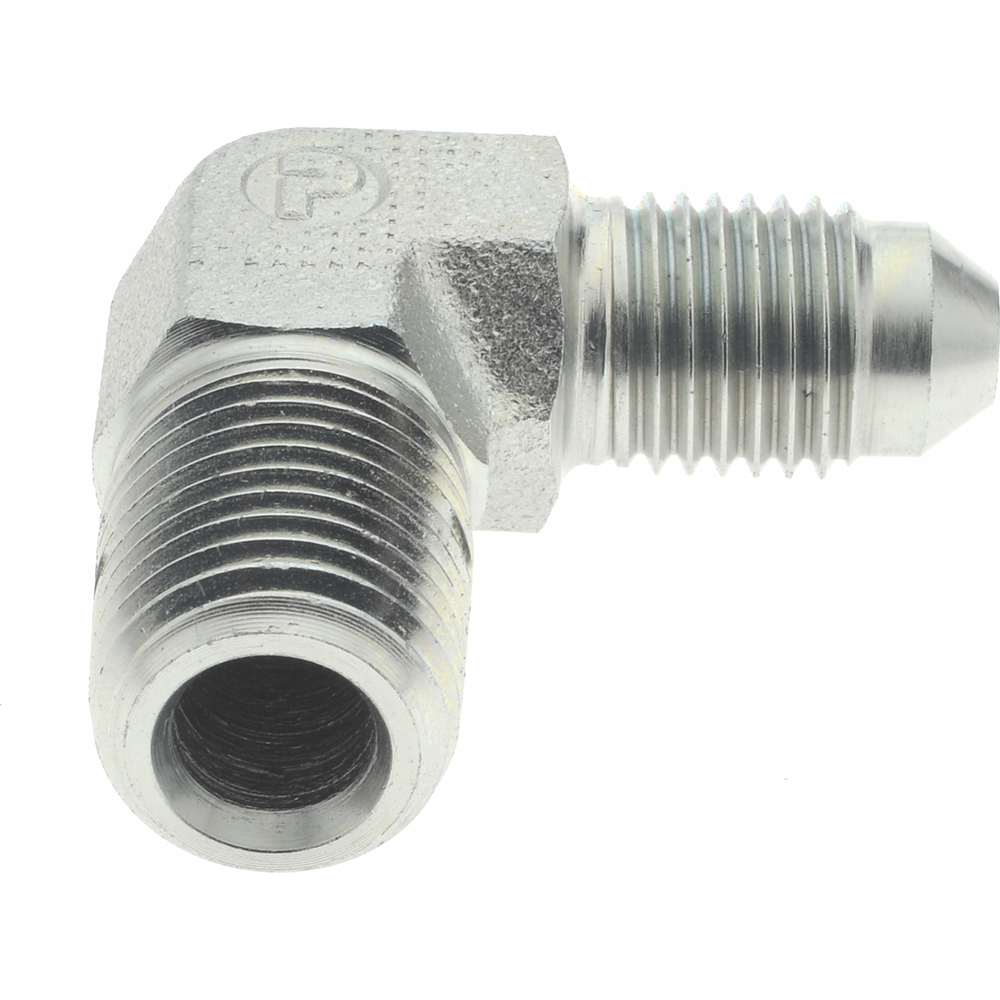 Parker - Steel Flared Tube 90 Deg Male Elbow: 1/4" OD, 37 deg Flared Angle | MSC Direct