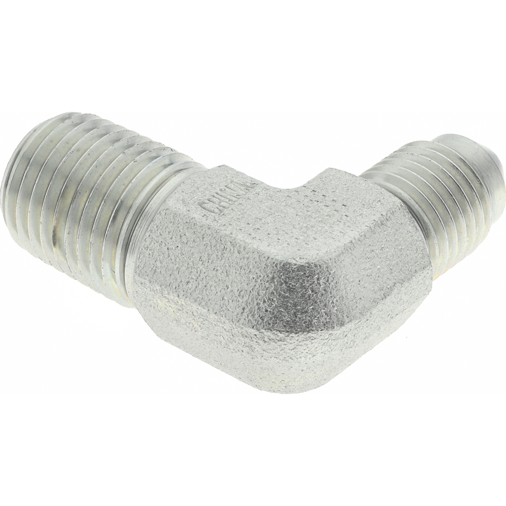 Parker - Steel Flared Tube 90 Deg Male Elbow: 1/4" OD, 37 deg Flared Angle | MSC Direct