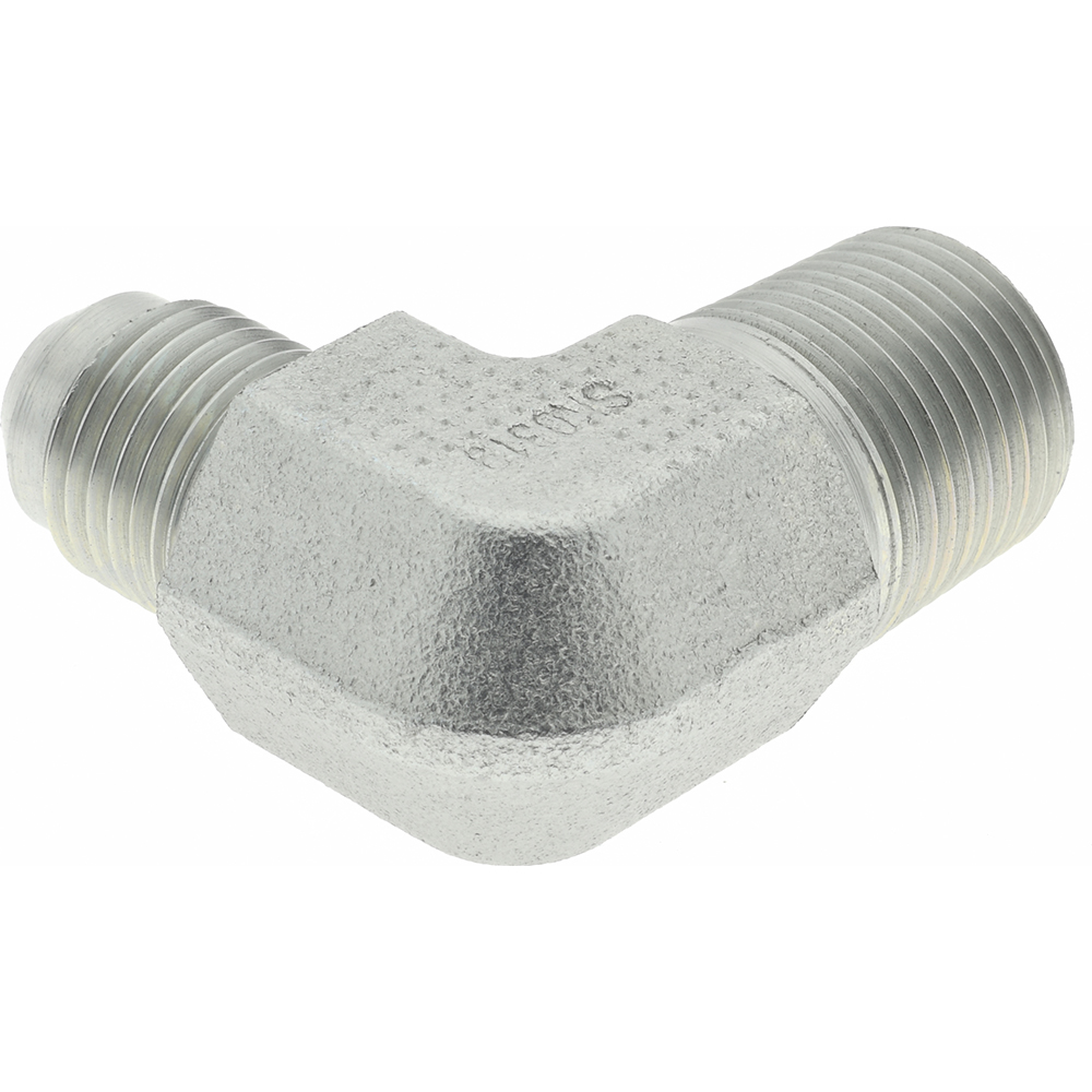 Parker - Steel Flared Tube 90 Deg Male Elbow: 3/8" OD, 37 deg Flared Angle | MSC Direct