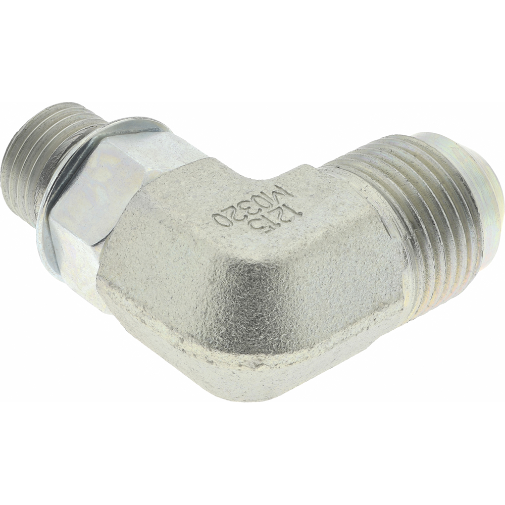 Parker - Steel Flared Tube 90 Deg Straight Thread Elbow: 1/2" OD, 37 deg Flared Angle | MSC Direct