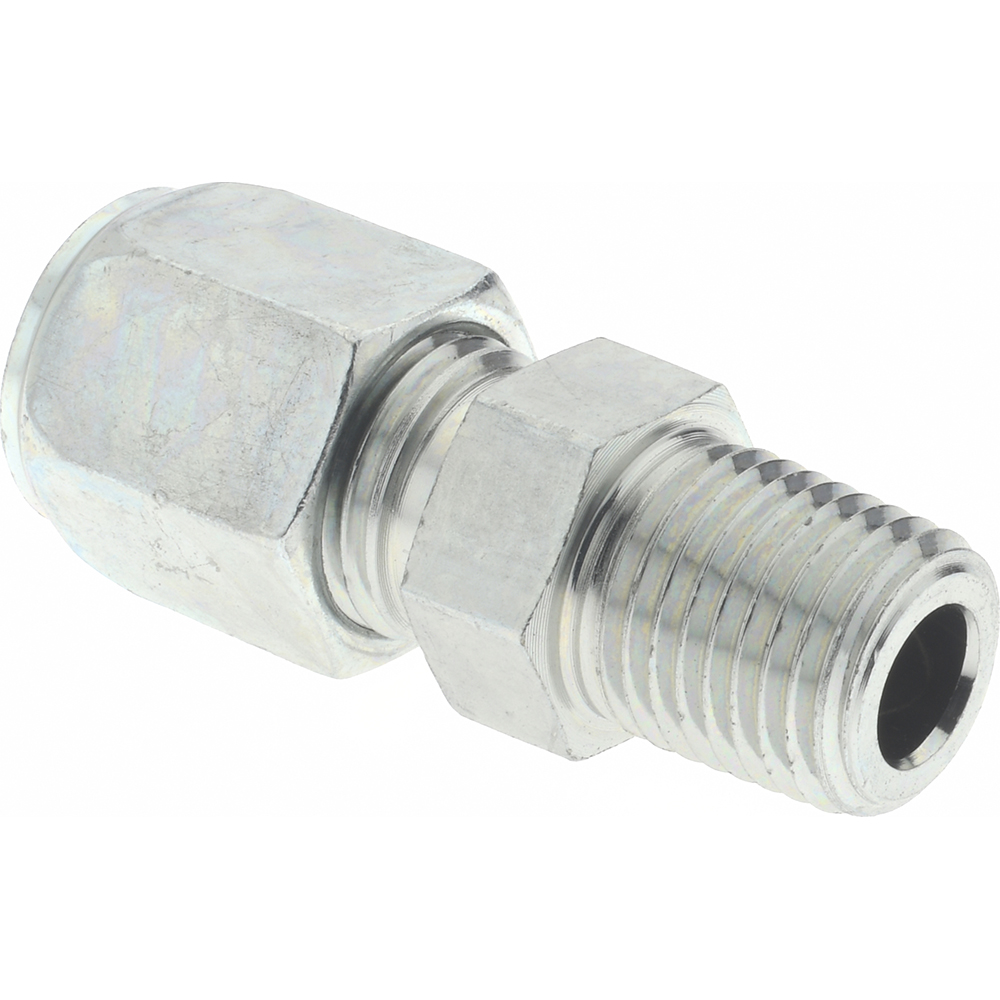 Parker - Flareless Bite-Type Tube Male Connector: 1/4" NPTF, 3/8" Tube ...