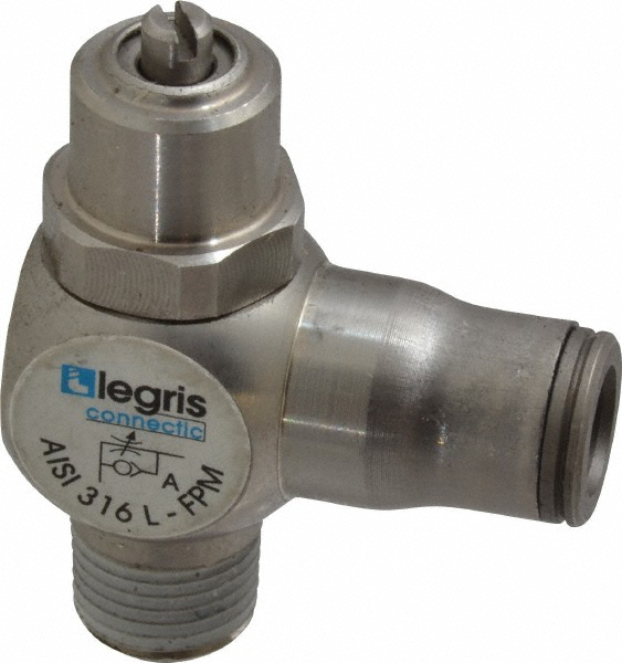 Legris - Air Flow Control Valve: Elbow, 1/4" Tube OD | MSC Direct