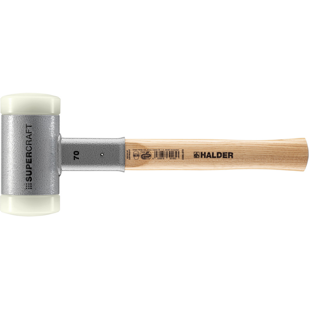 HALDER - Dead Blow Hammers; Head Weight (Lb.): 5; Head Weight Range: 3 ...