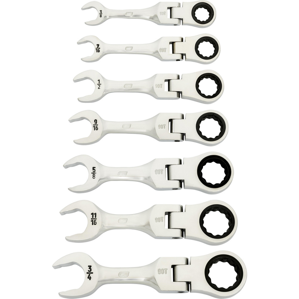 GEARWRENCH - Stubby Wrench Set: 7 Pc, Standard | MSC Direct