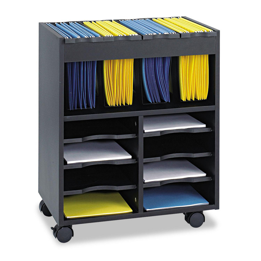 Safco - Mobile File File Cabinet: Compressed Wood, Black | MSC Direct