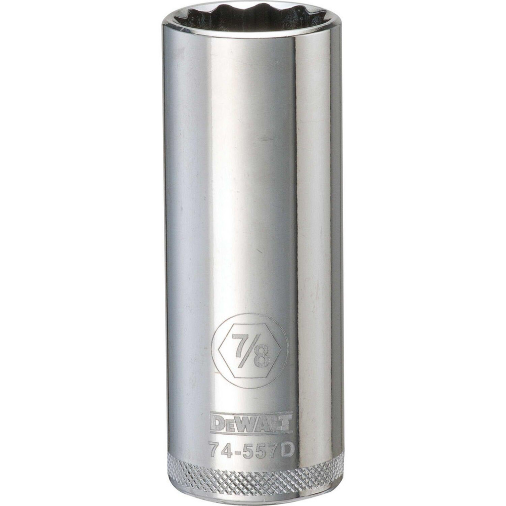 DeWALT - Deep Hand Socket: 1/2" Drive, 7/8" Socket, 12-Point | MSC Direct