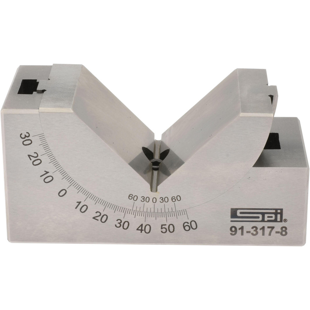 SPI - 3-3/4 Inch Long x 1-3/4 Inch Wide x 2 Inch High, Tool Steel, 0 to 60° Adjustable Angle ...