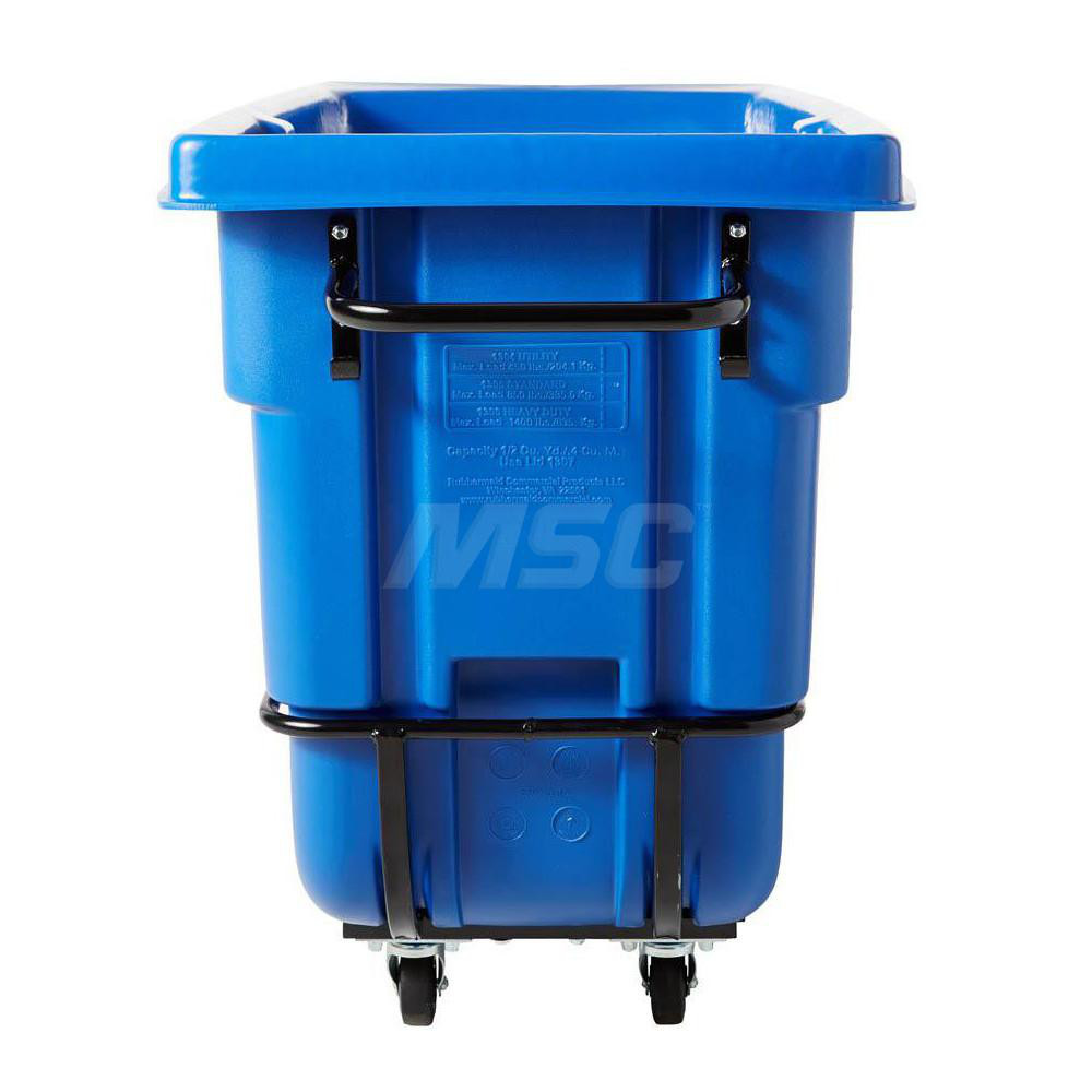 Rubbermaid - Recycling Container: 1/2 cu yd, Rectangle, Blue | MSC Direct
