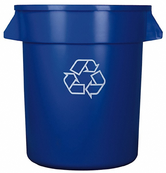 Continental - Recycling Container: 20 gal, Round, Blue | MSC Direct