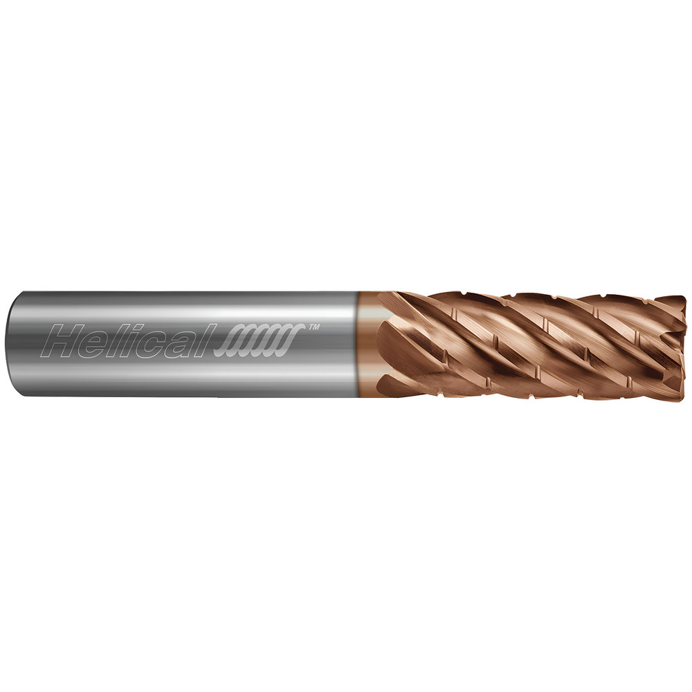 Helical Solutions - Corner Radius End Mill: 1/2" Dia, 1" LOC, 0.1250" Radius, 3 Flute, Solid ...