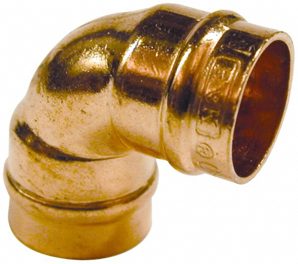 B&K Mueller - Copper Pipe 90 ° Elbow: 1" Fitting, C x C, Presoldered ...