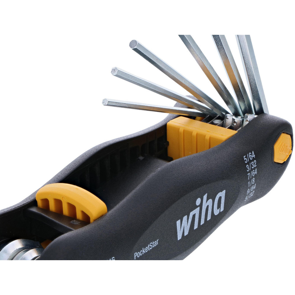 Wiha - Hex Key Sets: Ball End: No; Tool Type: Fold Out Hex Set; Handle ...