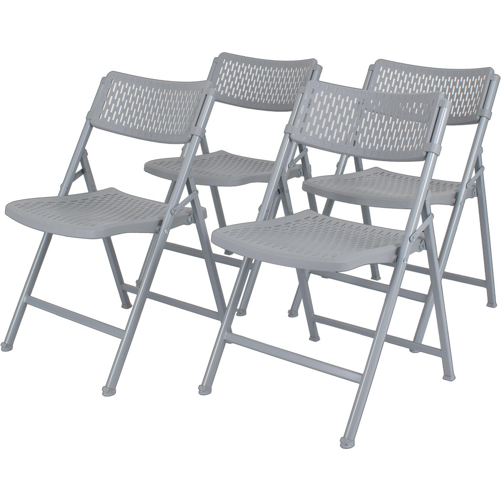 National Public Seating - Folding Chairs: Pad Type: Armless, Contoured ...