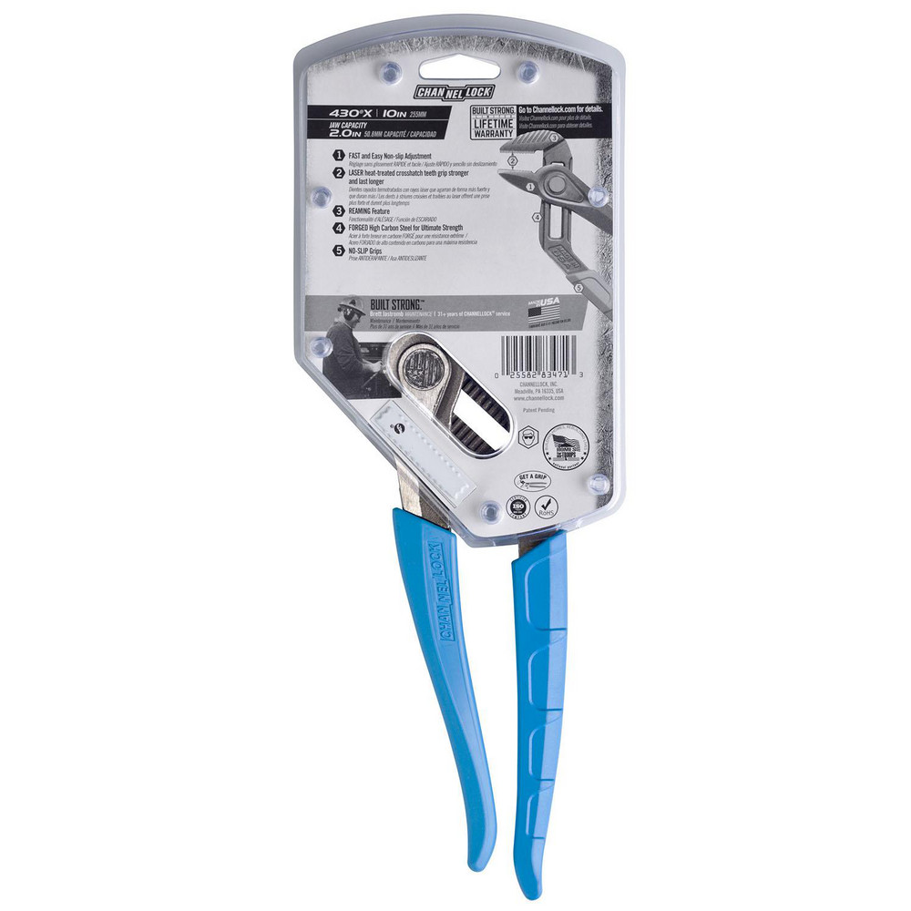 Channellock - Tongue & Groove Pliers: Jaw Style: Straight Jaw | MSC Direct