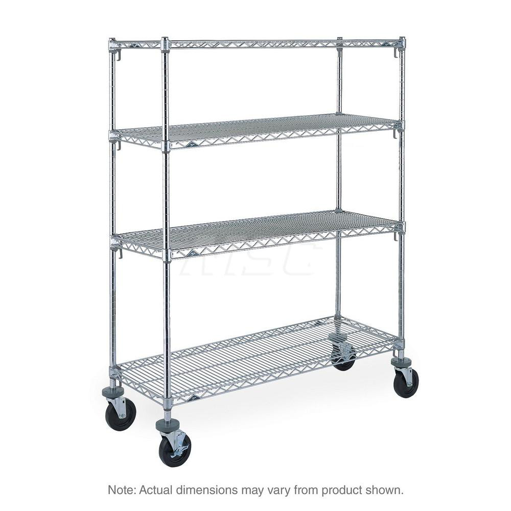 Metro - Mobile Unit Wire Shelving: 4 Shelves | MSC Direct