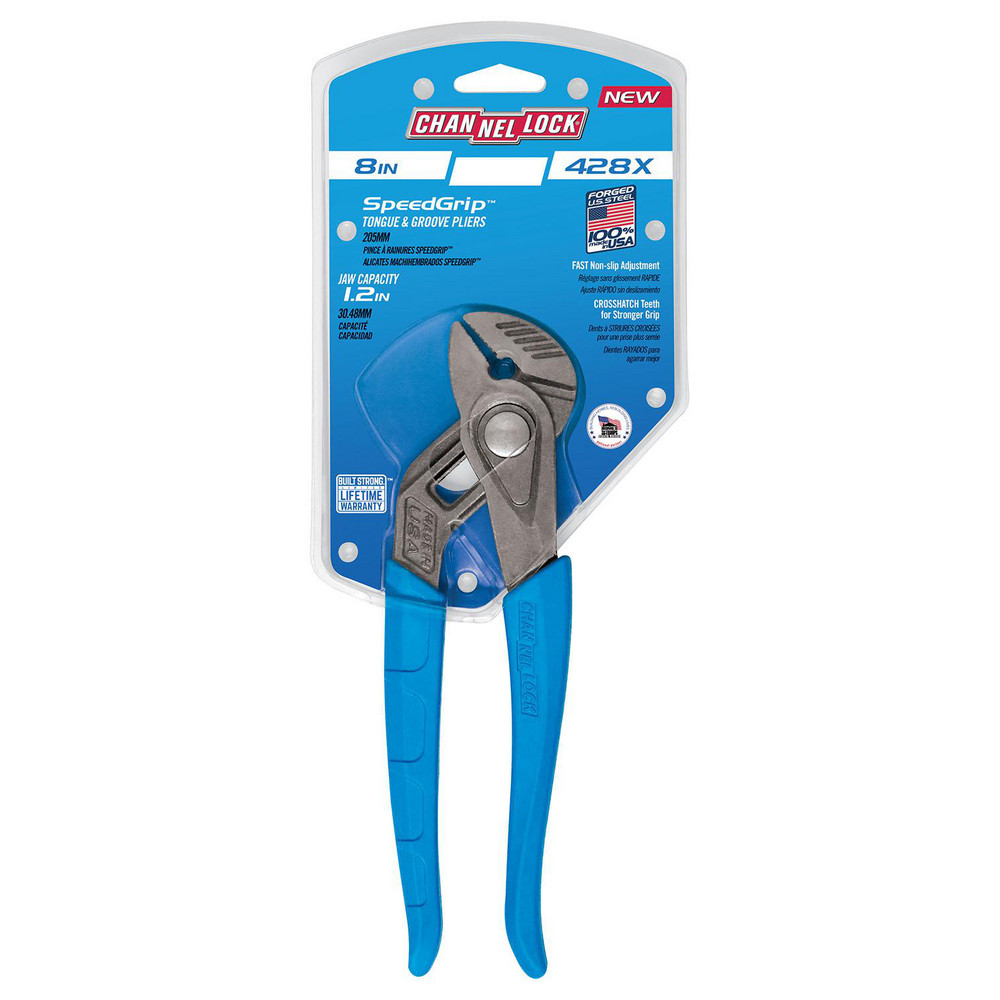 Channellock - Tongue & Groove Pliers; Jaw Style: Straight Jaw; Head ...