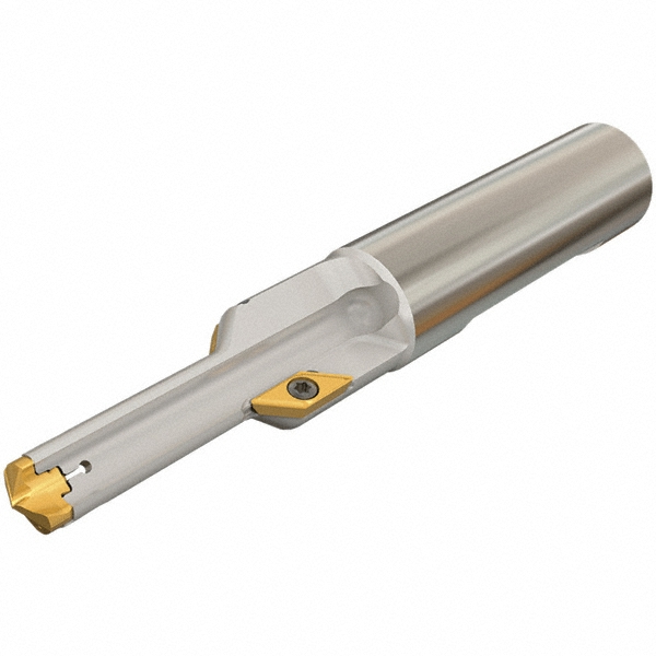 Iscar - Replaceable-Tip Drill: 0.382 to 0.393" Dia, 1.06" Max Depth, 5/8" Weldon Flat Shank ...