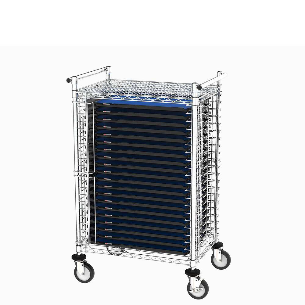Metro - PCB Handling Utility Cart: 30" Long, 22" Wide, Silver | MSC Direct
