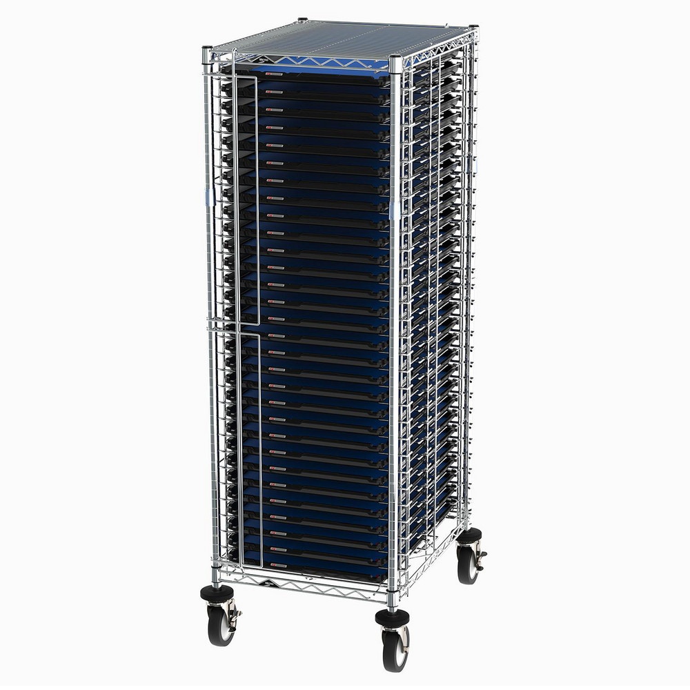 Metro - PCB Handling Utility Cart: 22" Long, 28" Wide, Silver | MSC Direct