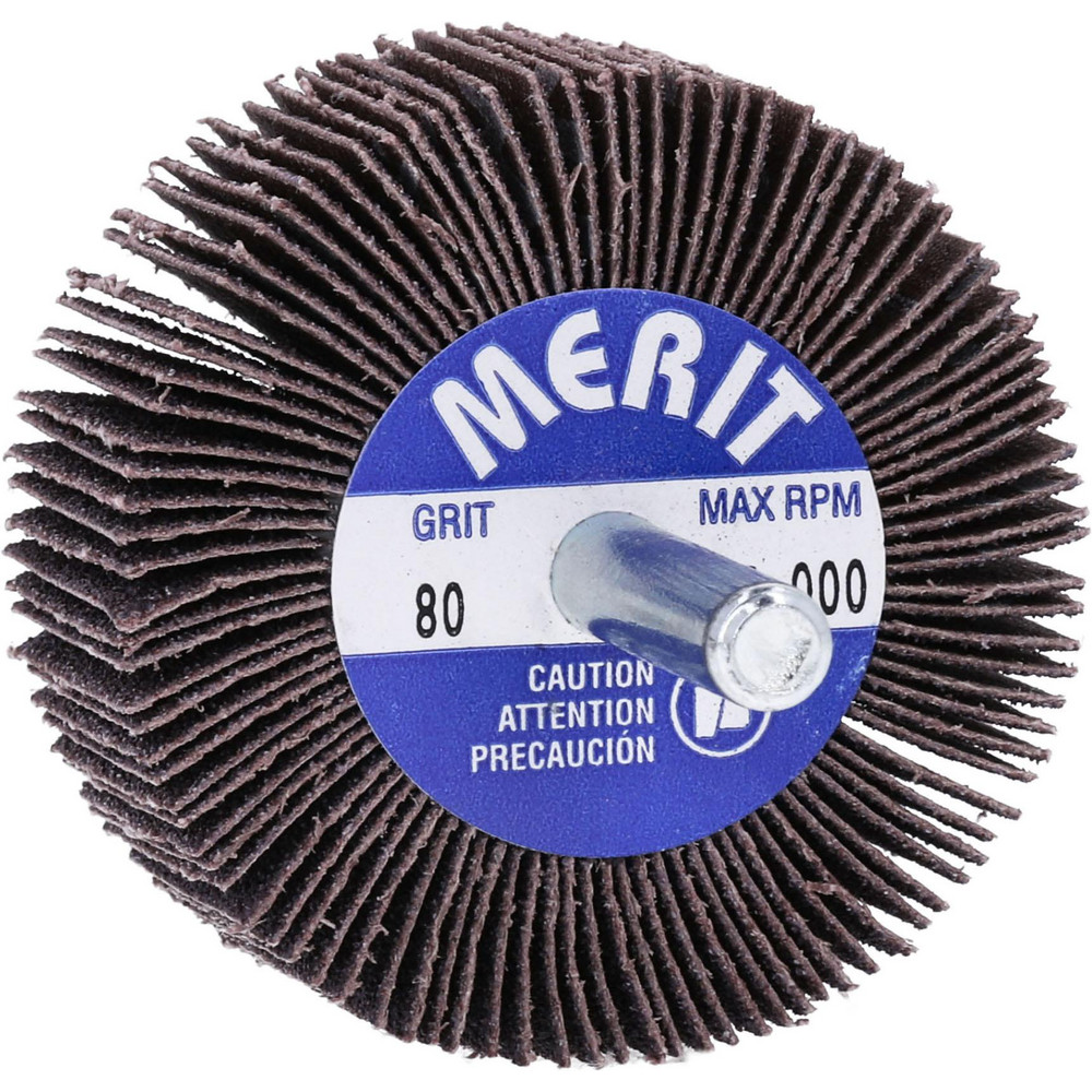 Merit Abrasives - Mounted Flap Wheel: 2" Dia, 1" Face Width, 80 Grit ...