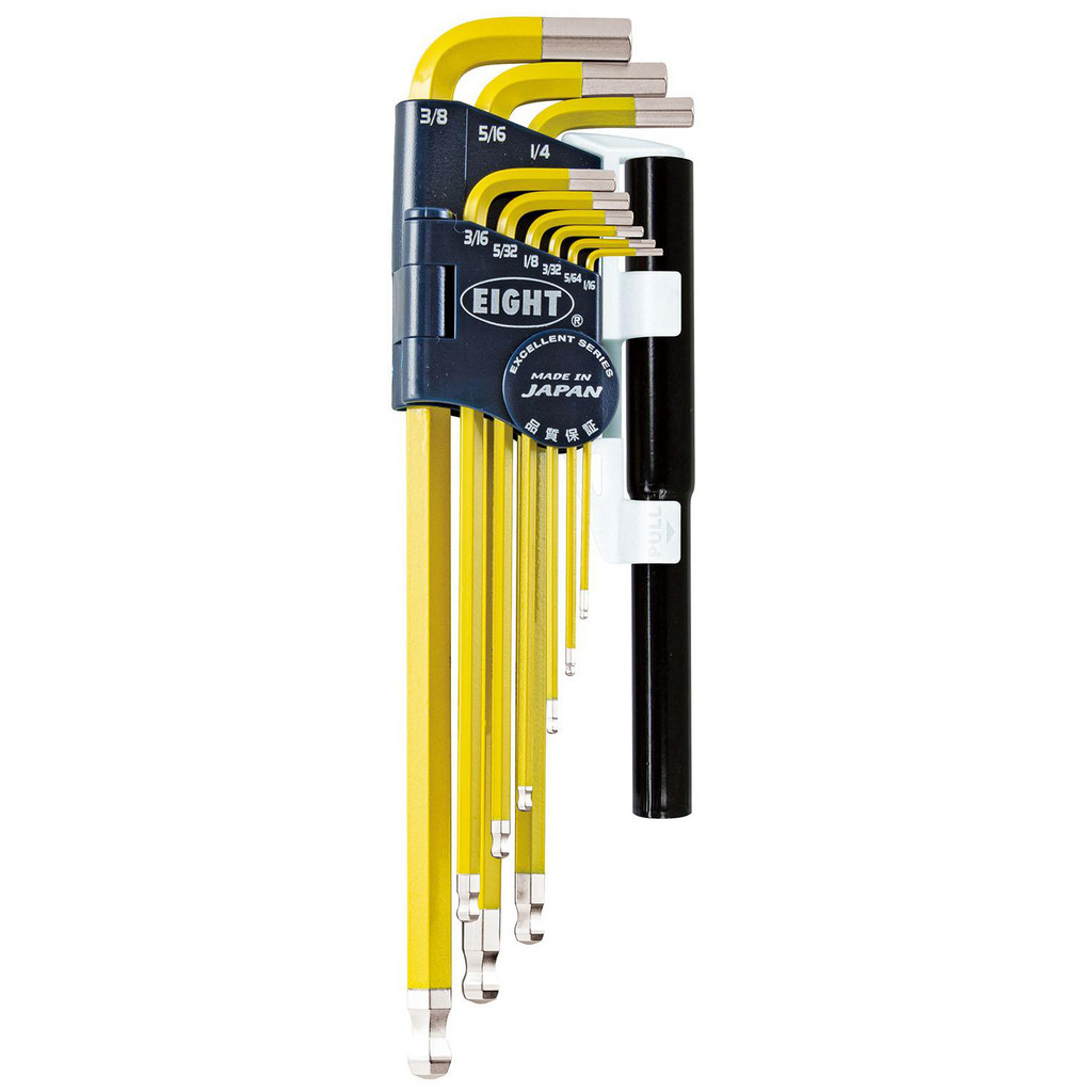 Eight Tool - Hex Key Sets: Ball End: Yes; Handle Type: L-Handle, Color ...