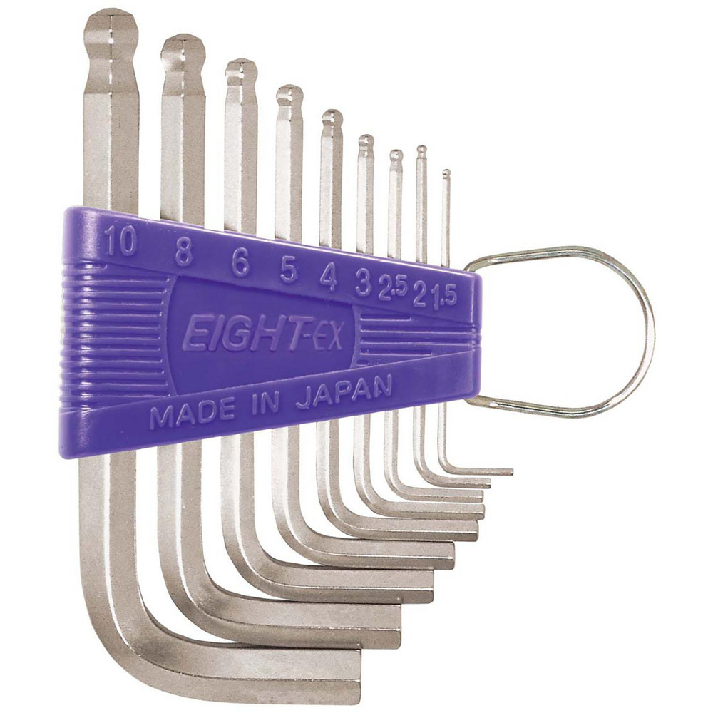 Eight Tool - Hex Key Sets: Ball End: Yes; Handle Type: L-Handle ...